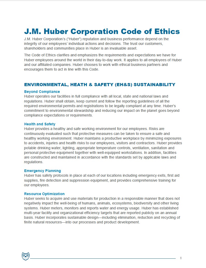 Our Principles and Core Values | Huber