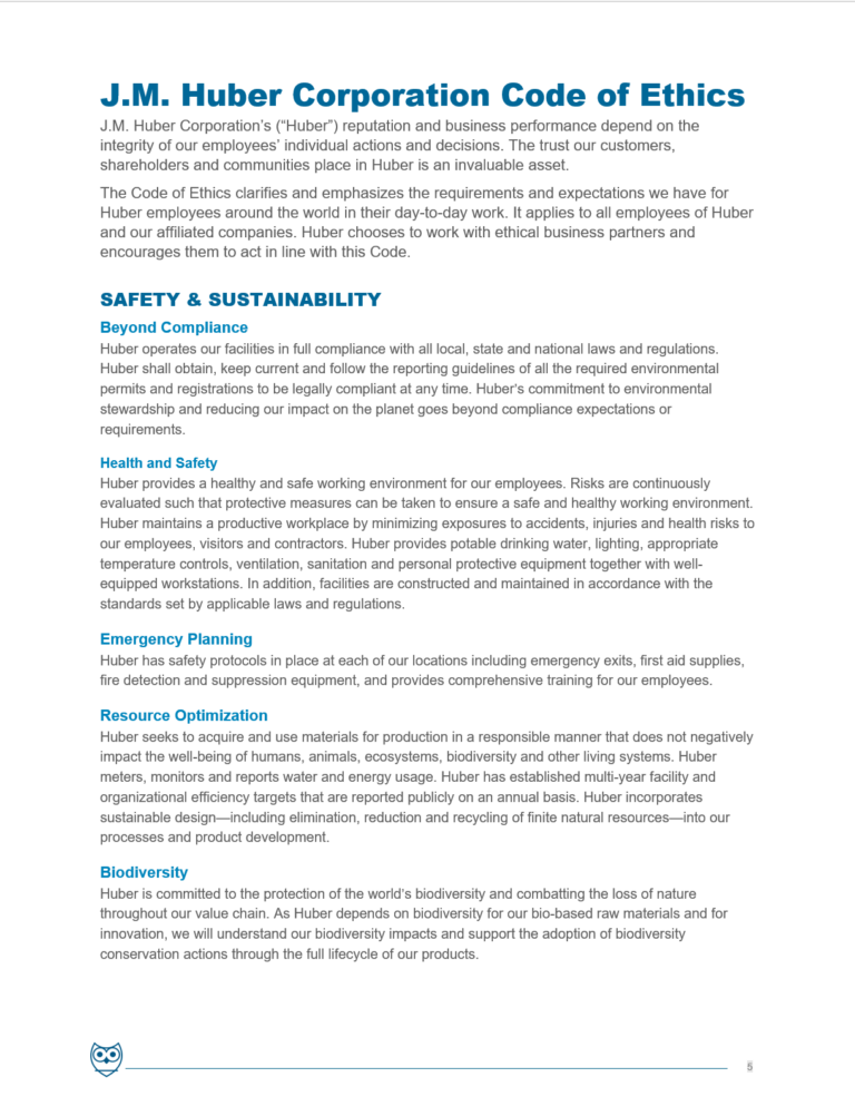 Our Principles and Core Values | Huber